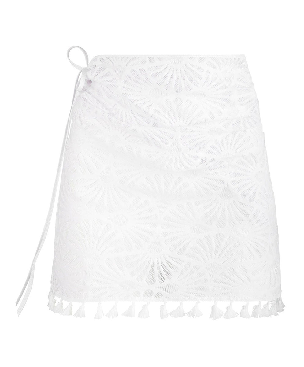 Short summer pareo Antigel Bain La Muse Dentelle white ESB6106-BL ...